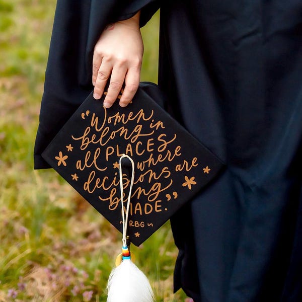 Finally Done Graduation Cap Vinyl Decal, Handlettered Modern ...