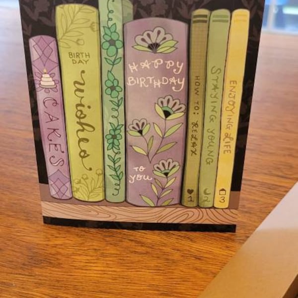 Bookshelf Greeting Card - Book Greeting Cards, Book Store Cards ...