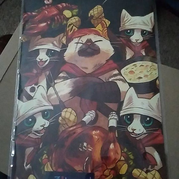 Meowscular Chef- 11"x17" Print - Monster Hunter World Palico Fan Art - Etsy