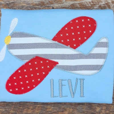 Airplane Applique Airplane Applique Design Airplane Zig Zag Applique ...