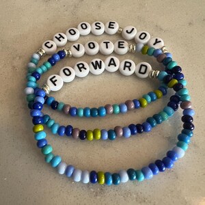 Love is Love Seed Bead Bracelet Pride Bead Elastic Bracelet LGBTQ ...