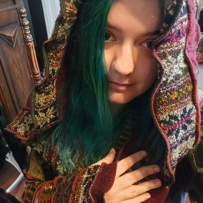 Elf Coat, Size XXL-XXXL, Fairy Coat, Patchwork Coat, Sweater Coat ...