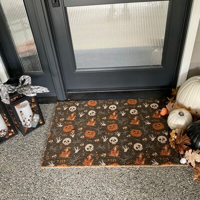 Halloween Boo Doormat Boo Mat Coir Door Mat Welcome Mat - Etsy