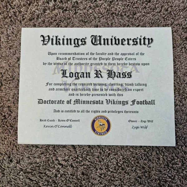 AFC Central #1 Fan Diploma Certificate for Man Cave Pittsburgh ...