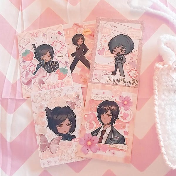 Premade/custom Genshin Stamp Sticker Sheet 4x5 In. wanderer, Childe ...