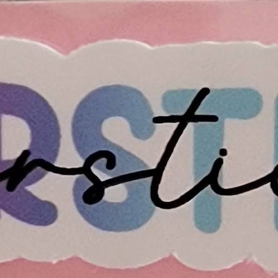 Personalized Name Sticker, Custom Name Sticker, Gradient Color Name ...