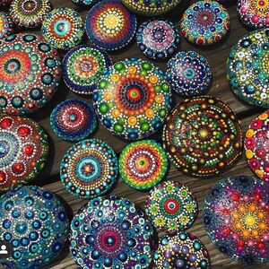 20 Round Stones 2.53 Smooth, Flat, Round Rocks, Mandala Stones, Guest ...