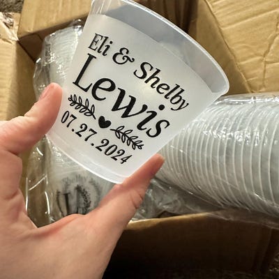 Personalized Wedding Cups Frost Flex Cups, Customizable for Couples ...