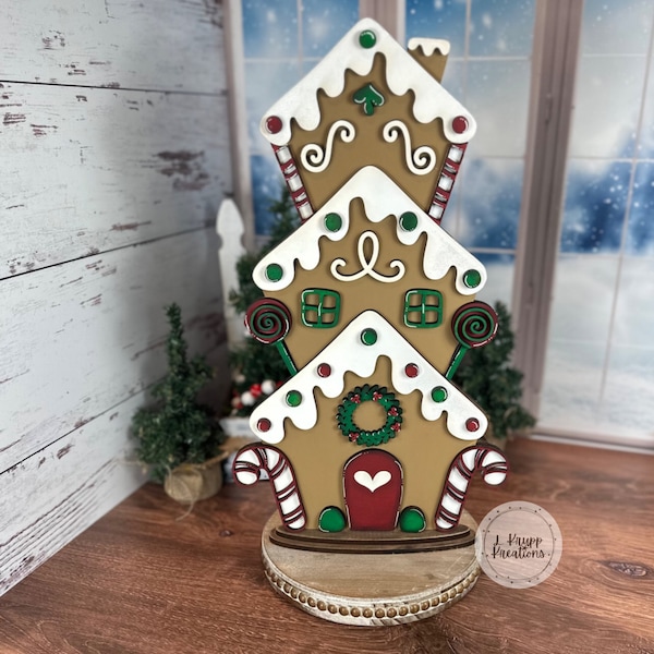 Stacking Gingerbread House File SVG, Glowforge Christmas ...