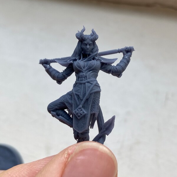 Tiefling Female Miniature Monk Mini Dungeons and Dragons Mini RPG ...