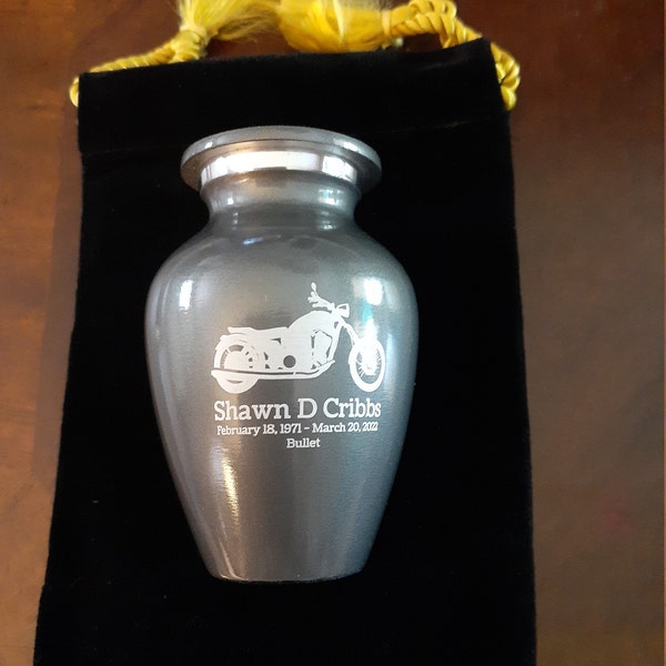 Motorcycle Keepsake Urn With Engraving - Etsy