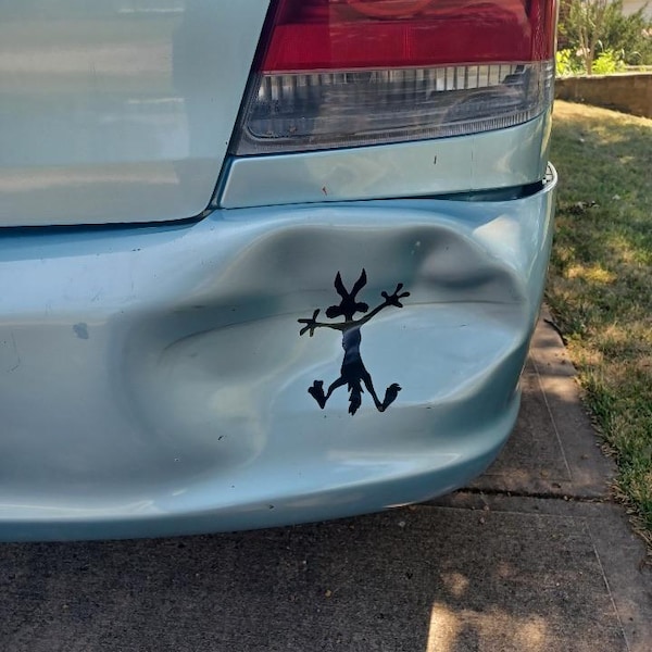 Coyote Splat for Dents Car or Truck | Funny Auto Decals for Car Dents ...