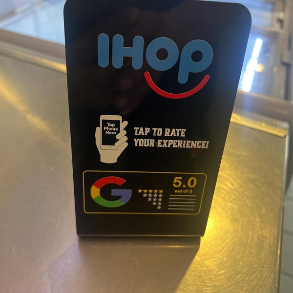 Google Review QR Code Sign for Countertop | Tap or Scan to Leave a ...