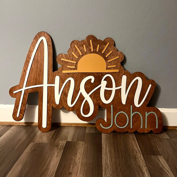 Nursery Name Sign | Sun Name Sign | Nursery Name Sign Sun | Sunshine ...