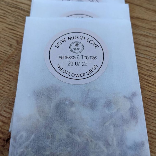 Personalised Wedding Favours Seed Packets, With Natural Biodegradable ...