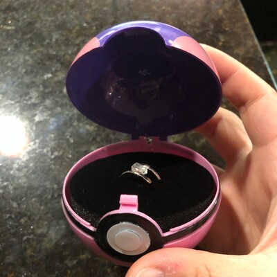 Large Pokemon Pokeball Ring Box - Etsy