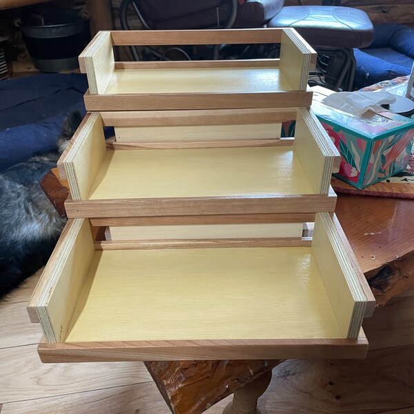 3 Wood Crates + 3 Storage Totes Soap Display Stand for Farmers Market ...