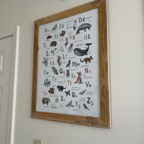 Australian Animals Alphabet Print: Educational Nursery Decor (digital ...
