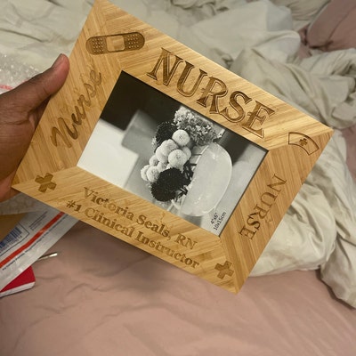 Nurse Custom Picture Frame Engraved Photo Frame Wooden Photo - Etsy