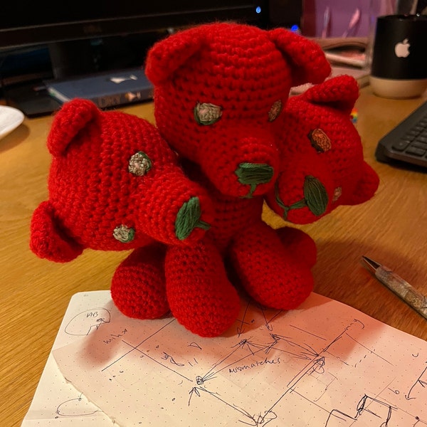 Cerberus Crochet Pattern, Amigurumi Cerberus, Amigurumi Pattern ...