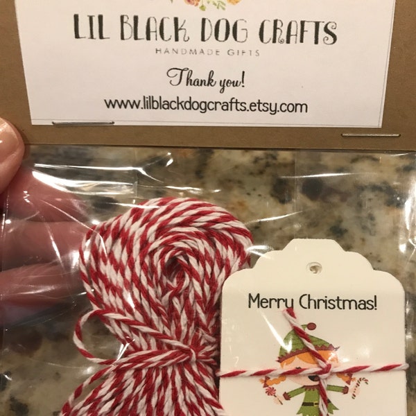 Christmas Holiday Gift Tags With Ribbon, (2x1.5inch) Personalized Party ...