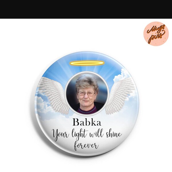 Memorial Button Pin, Memory Pin, Custom Photo Memorial Button Pins, Pin ...