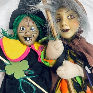German Vintage Witch Doll With a Parachute for Hanging Witch Figurine ...