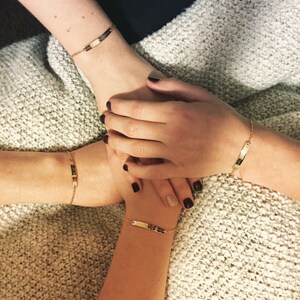 Custom Hand Stamped Gold Silver Coordinates Bracelet, Location GPS ...