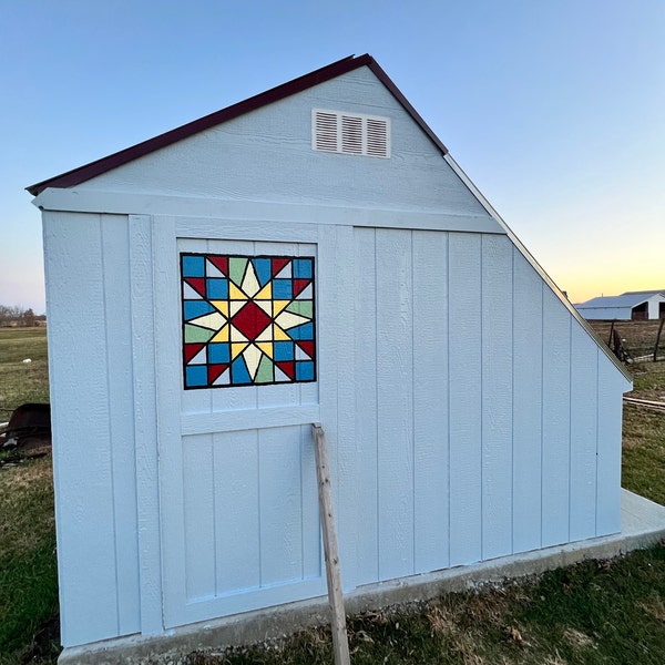 Barn Quilt Star SVG, Barn Quilt Square SVG, Mosaic Star SVG, Star Quilt ...