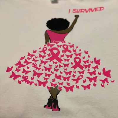 Survivor Svg Pink Ribbon Svg Queen Clipart African American - Etsy