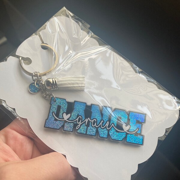 Personalized Dance Keychain Dancer Keychain Dance Gift Dance Bag Tag ...