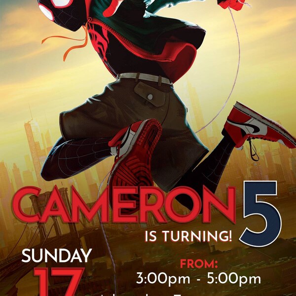 Spider-man Into the Spider-verse Printable Party Set, Party Kit, Spider ...