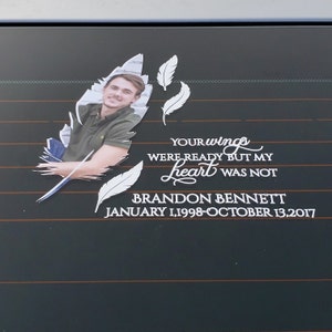 Rest in Peace Car Sticker RIP in Loving Memory Loss of Loved One Decal ...