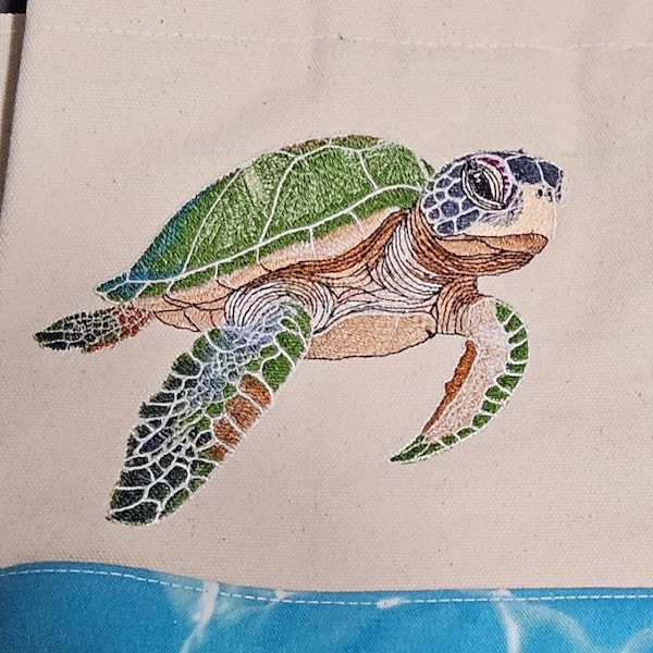 Sea Turtle - Machine Embroidery Design - 3 Sizes, Green Sea Turtle ...