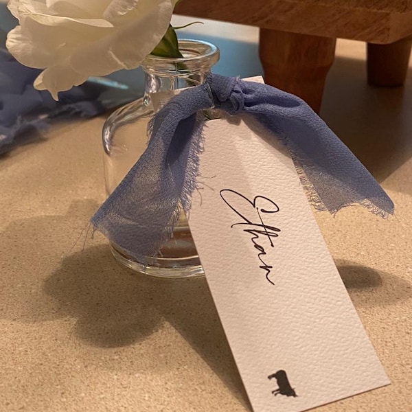 Handmade Paper Table Numbers Watercolor, Deckled Edge Table Number ...