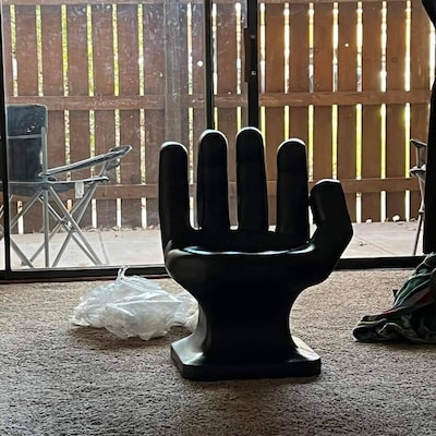 Black RIGHT Hand Shaped Chair 32 Tall Adult Size 70's Retro EAMES ...