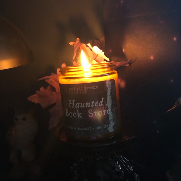 Haunted Book Store Candle: Spooky Gothic Home Decor - Etsy
