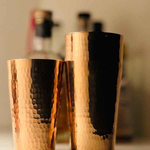 Hammered Copper Bell Jigger, Double Sided Jigger, Copper Barware - Etsy