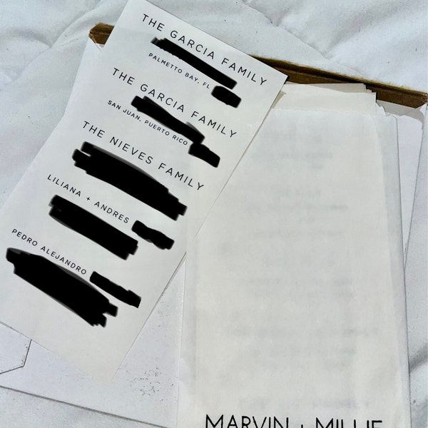 Custom Individual Guest Address Labels- Modern Guest Address Labels - Etsy