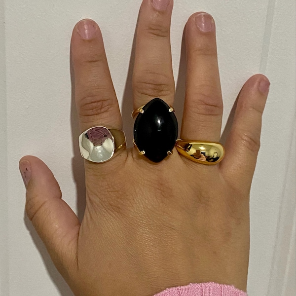 Chunky Statement Ring by Caitlyn Minimalist • Gold Dome Ring ...