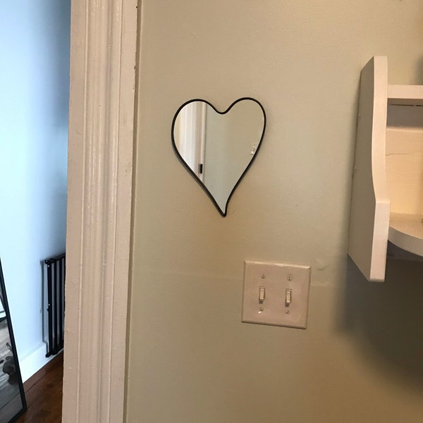 Heart Mirror No. 1 / Handmade Wall Mirror Heart Shape Art Outline Cœur ...
