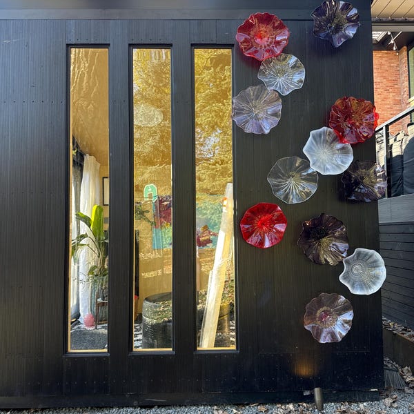 Hand Blown Art Glass Spear Sculpture for Outdoor Garden Lawn Yard ...