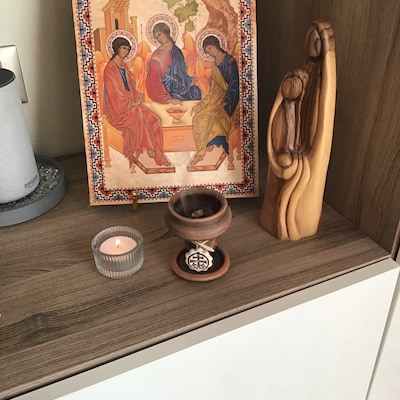 Traditional Orthodox Brass Incense Resin Censers Hand Painted FREE 2 ...