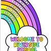 Rainbow Classroom Door Display Word of Affirmation - Etsy