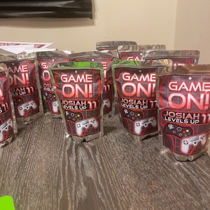 Gamer Party Chip Bag Wrapper Labels Personalized, Custom Video Game ...