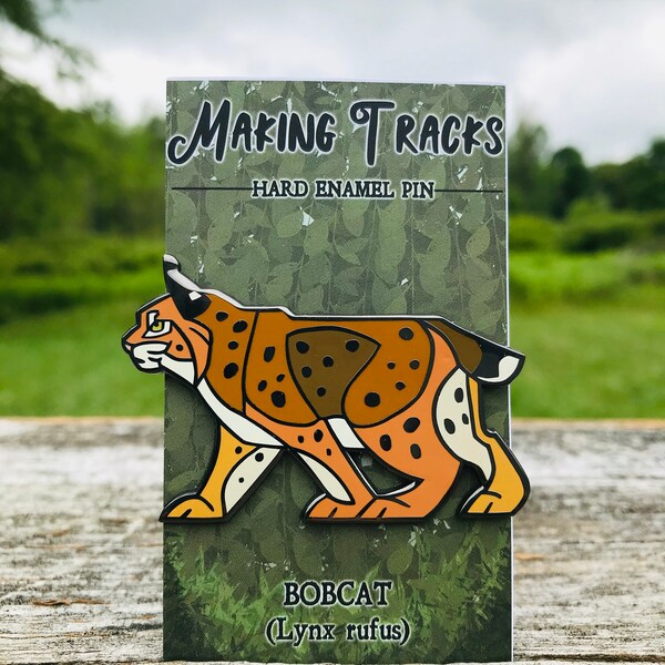 Bobcat Hard Enamel Pin Bobcat Pin Animal Pin Art Deco - Etsy