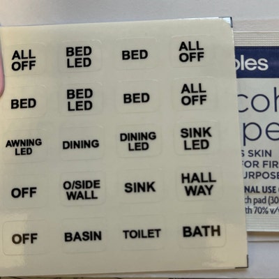 Caravan Light Switch Labels - Etsy