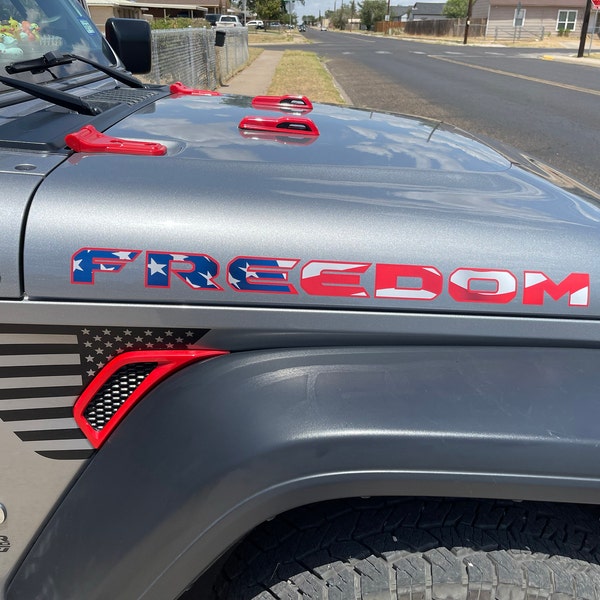 Custom American Flag Lettering Sticker Decal for Hood | Set of 2 - Etsy