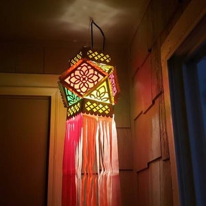 Large No Assembly Foldable Reusable Diwali Paper Lantern Akash Kandil ...