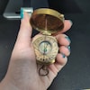 Brass Sundial Desk Compass - Old Vintage Antique Pocket Style ...